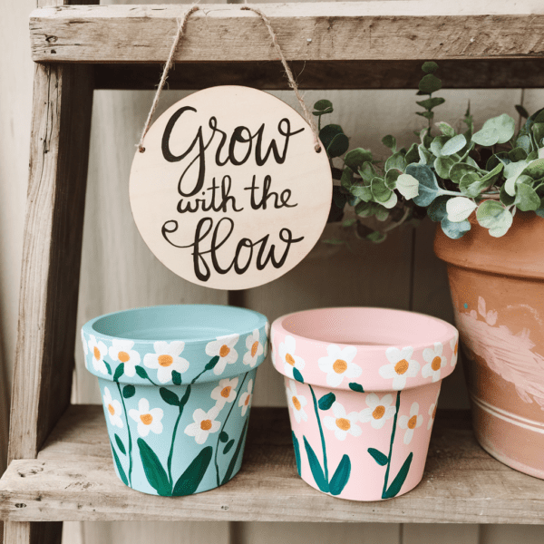 Boho Spring: DIY Hand-Painted Terra Cotta Pots for a Chic, Artistic ...