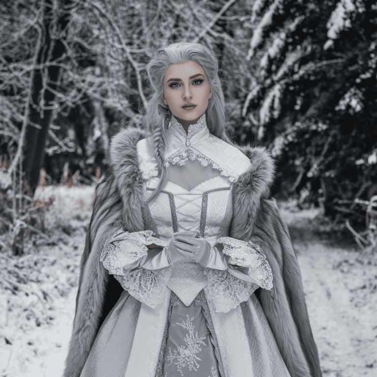 Gilded in Ice: Capturing the Elegance of Snow Queen-Inspired Fashion ...