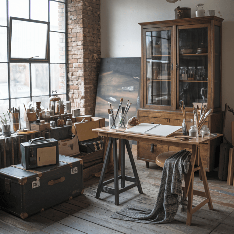 Vintage Art Studio Ideas for Creatives - Artistic Blossom